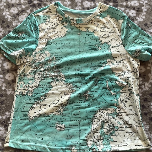 SHEIN | Tops | Map Tshirt | Poshmark